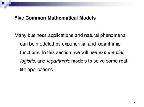 PPT 6 8 Exponential And Logarithmic Models PowerPoint Presentation Free Download ID 4994642