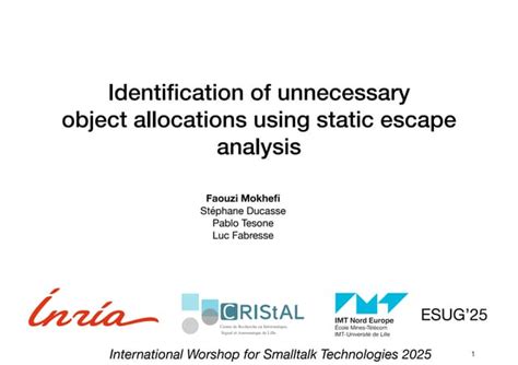 Identification Of Unnecessary Object Allocations Using Static Escape Analysis Pdf