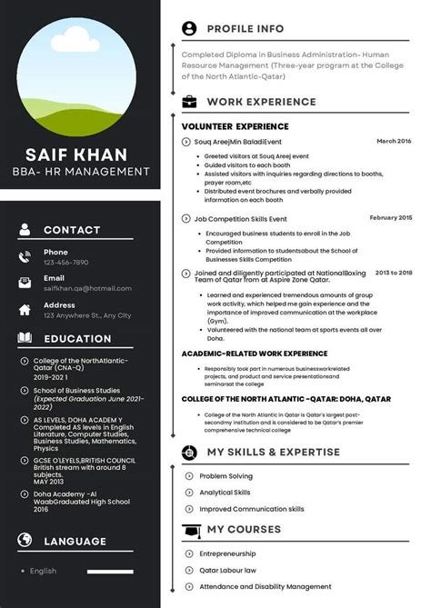 Entry 72 By Mahbuba1978 For Make Resume For A Fresh Graduate Freelancer