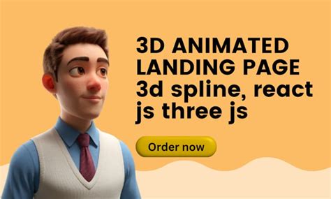 build 3d animated landing page react js lottie animation three js figma