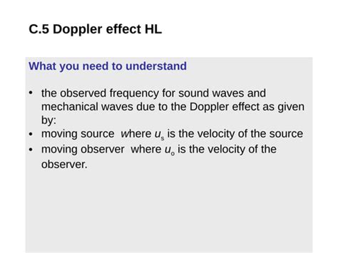 Ib Dp Physics C5 Doppler Effect Ppt Hl First Exams 2025 Teaching