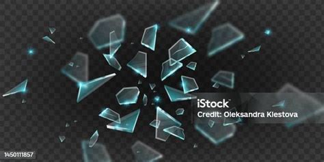 깨진 유리 산산조각 폭발 투명한 배경에 벡터 날카로운 얼음 조각 3d 파편 부서진 유리에 대한 스톡 벡터 아트 및 기타 이미지 부서진 유리 결정체 깨짐 Istock