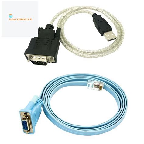 In Stock Rj45 Network Cable Serial Cable Rj45 To Db9 And Rs232 To Usb 2 In 1 Cat5 Ethernet