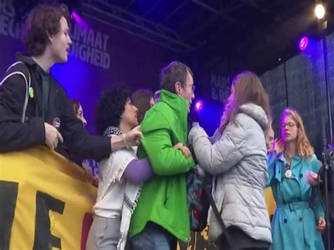 Man Grabbed Microphone Swedish Climate Activist Greta Thunberg Viral