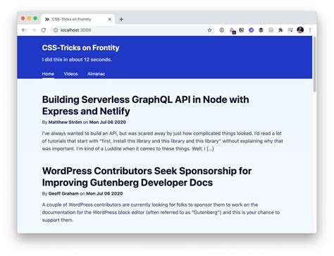 frontity is react for wordpress css tricks