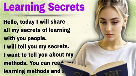 my learning secret how to learn english my process to learn