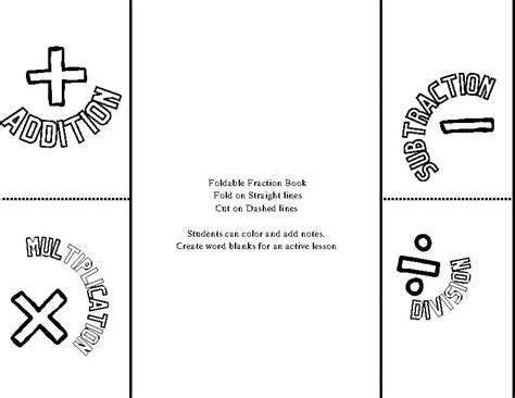 Fractions Foldable By Kristina Egan Tpt