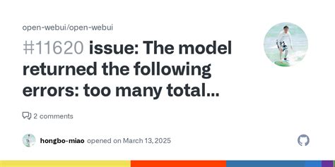 Issue The Model Returned The Following Errors Too Many Total Text