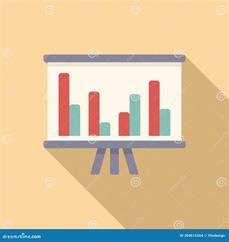 Commerce Graph Banner Icon Flat Vector Information Chart Stock Illustration Illustration Of