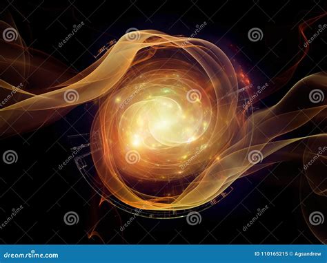Visualization Of Radial Fractal Texture Stock Illustration