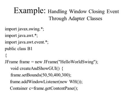 Event Handling Event Driven Programming Flow Of Programs Is Determined