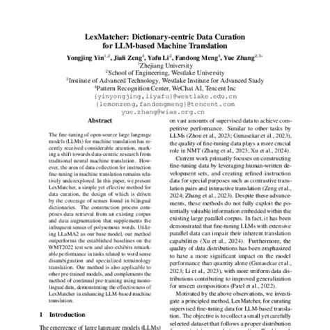 Lexmatcher Dictionary Centric Data Curation For Llm Based Machine Translation Acl Anthology