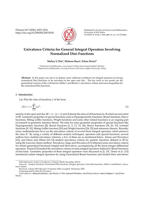 Pdf Univalence Criteria For General Integral Operators Involving