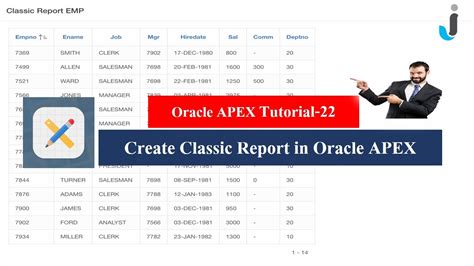 Oracle Apex Tutorial22 How To Create Classic Report In Oracle Apex