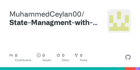 GitHub MuhammedCeylan State Managment With GetX In Flutter