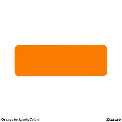 Orange Label Zazzle