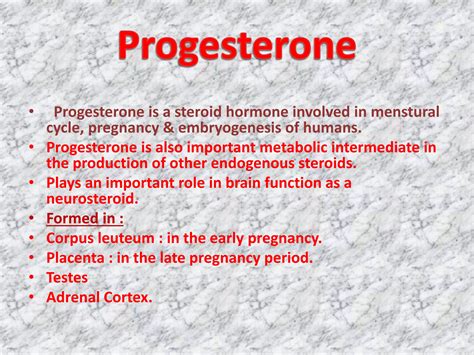 Progesterone And Testosterone Pptx