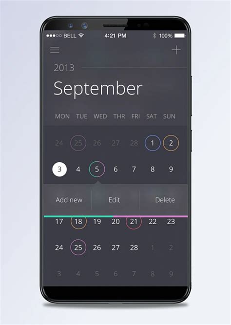 Ios7日历应用程序界面设计图片精品素材图片素材 花瓣网