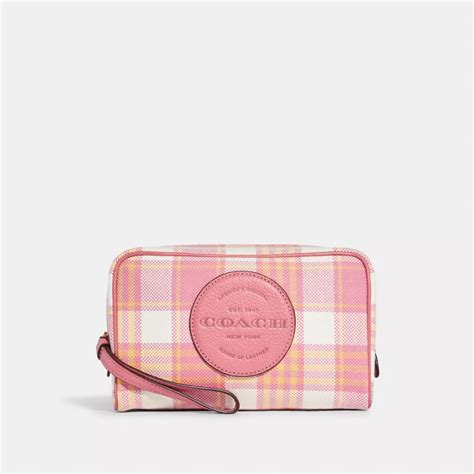 Coach® Dempsey Boxy Cosmetic Case 20 With Garden Plaid Print And