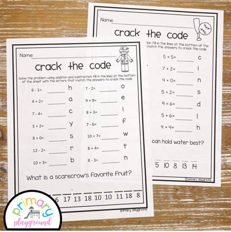 Crack The Code Addition And Subtraction Facts Bundle Printable Puzzle Bundle
