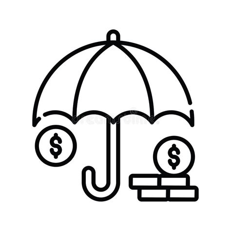 Business Protection Vector Outline Icon Style Illustration Eps 10 File Stock Vector