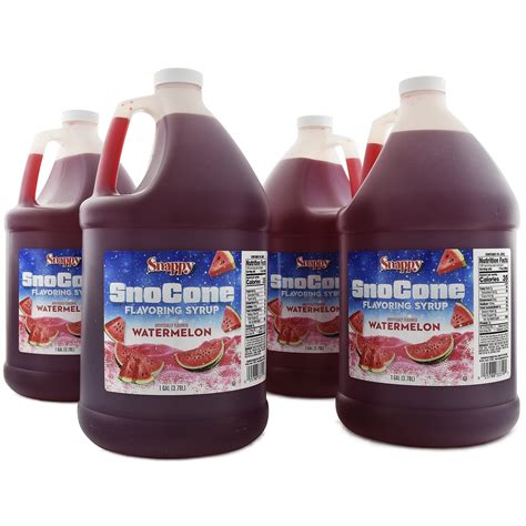 Snappy Watermelon Sno Cone Syrup Flavored Syrup For Shaved Ice 1
