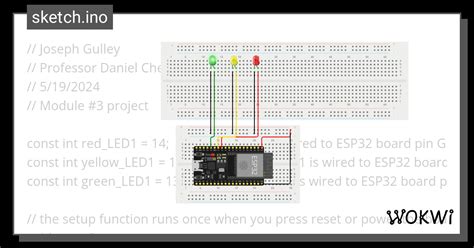 module 3 ceis114 joseph gulley wokwi esp32 stm32 arduino simulator