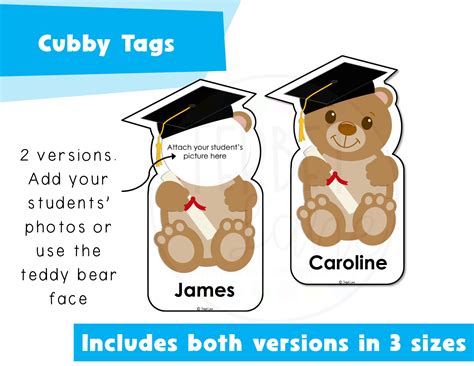 Editable Graduation Cubby Tags And Bulletin Board Or Door Decorations