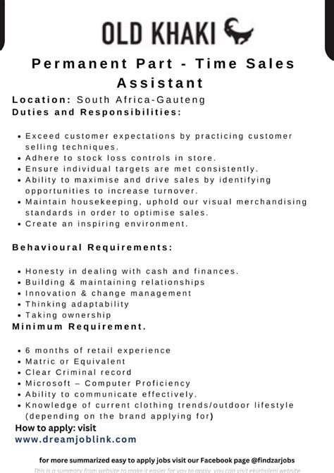 Find Sa Jobs On Linkedin New Permanent Part Time Sales Assistant