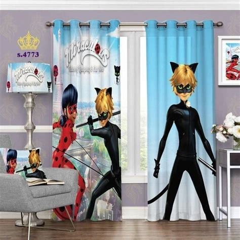 خرید و قیمت پرده اتاق خواب دخترانه دو قواره طرح کارتونی کد S4773 ترب