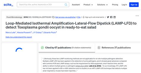 Loop Mediated Isothermal Amplification Lateral Flow Dipstick Lamp Lfd To Detect Toxoplasma