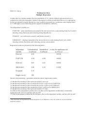 Interpreting Multiple Regression Analysis on Beliefs about | Course Hero