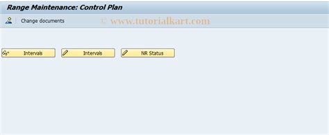 QPCP NUM SAP Tcode Number Range For Control Plan