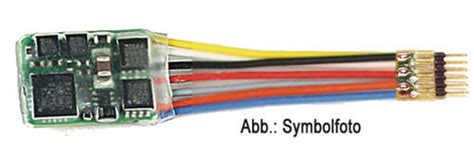 Fleischmann FM685504 6 Pin NEM651 35mm Wired DCC Decoder Zimo MX622 Rainbow Railways