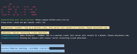 HELP Server Crashing Everytime It Starts Discussion Cfx Re Community