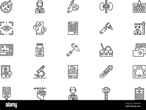 Health Checkup Icons Collection Is A Vector Illustration With Editable