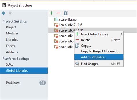 Add Scala Sdk To All Modules In Intellij Stack Overflow