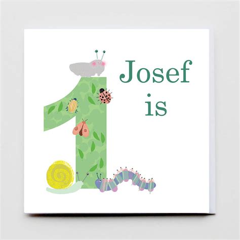 Bug Birthday Number Greeting Card By Buttongirl Designs