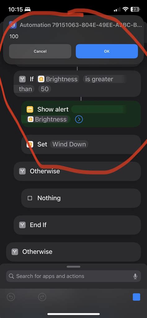 automation shows my home lighting at 100 whenever the lights are