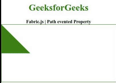 Fabric Js Path Evented Property GeeksforGeeks