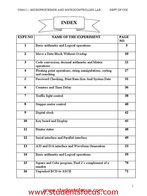 2microprocessor Microcontroller Lab 1 2013 Regulation 2013 Regulation Pdf String Computer