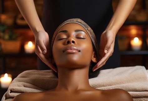 Premium Ai Image Photo Of Beautiful Cute Woman Girl Getting Relaxing Face Massage