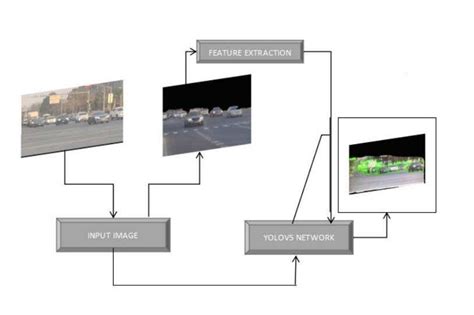 segmented image sent to the detection network and detected results