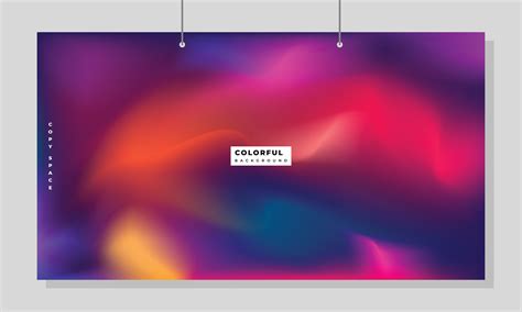 Colorful Fluid Gradient Mesh Background Template Copy Space Suitable For Poster Banner