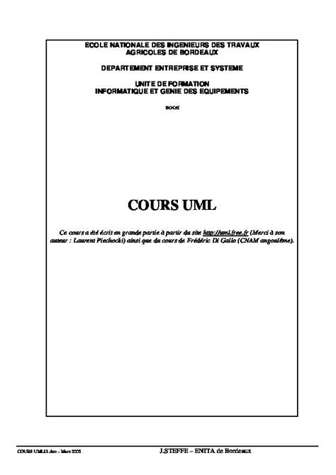 Télécharger Cours De Uml Coursinfopdfcom