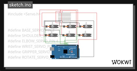 Robotic Arm Wokwi Esp32 Stm32 Arduino Simulator