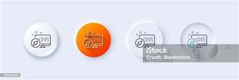 컴퓨터 회선 아이콘입니다 웹 시스템 서명 모니터 기호입니다 선 아이콘 벡터 0명에 대한 스톡 벡터 아트 및 기타 이미지 0명 3차원 형태 고급 Istock