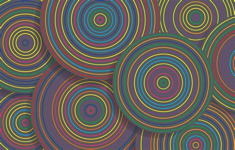 Abstract Overlapped Circle With Striped Lines Background 7188606 Vector