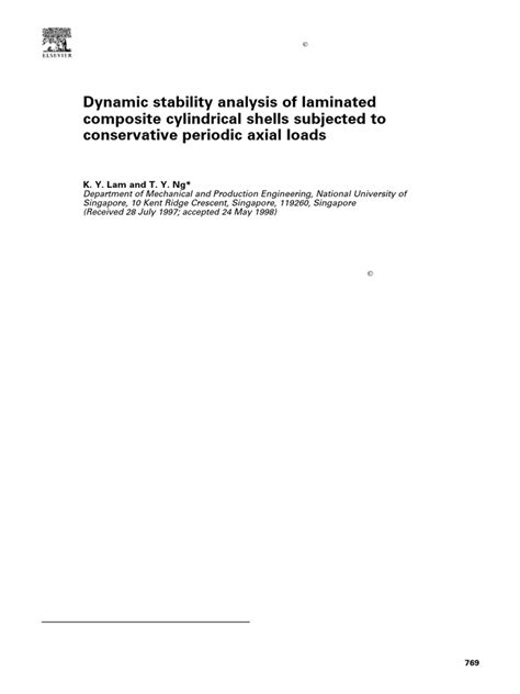 Dynamic Stability Analysis Of Laminated Composite Cylindrical Shells Subjected To Conservative