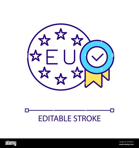 European Validation Rgb Color Icon Stock Vector Image And Art Alamy